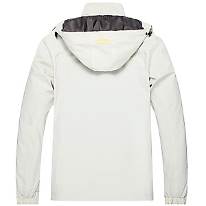 GIISAM White Raincoat for Men Spring Waterproof Windbreaker Lightweight Rain Jackets Outdoor Running Hiking Cycling Raincoats