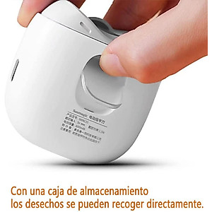 Electric Automatic Nail Clipper with Light & 2 Speeds,Fingernail Cutter and File 2 in 1 Design, Nail Scraps Storage,USB Rechargeable Safety Fingernail Trimmer for Baby, Kids, Seniors and Adult