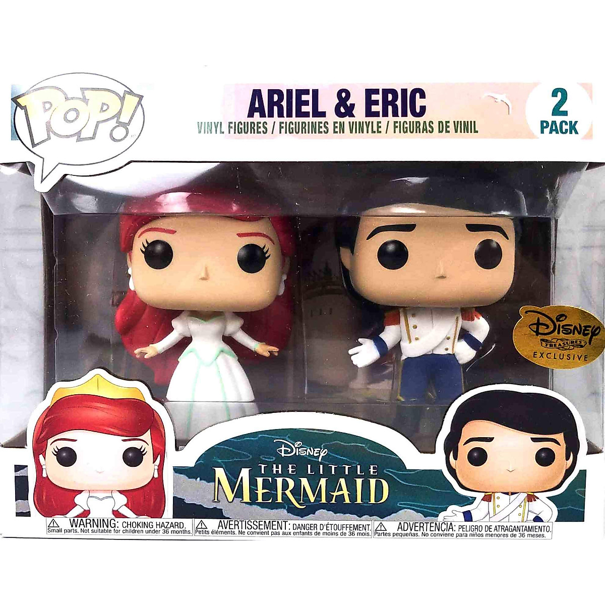 Funko Disney Treasures Exclusive POPs-The Little Mermaid-ARIEL & ERIC 2-Pack