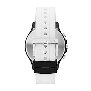 AX ARMANI EXCHANGE Men's Chronograph White Silicone Strap Watch (Model: AX2435)