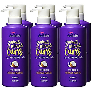 Aussie 3 Minute Miracle Curls Deep Conditioner, 16 Ounce (Pack of 6)
