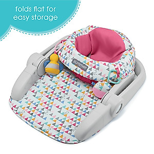 Summer Infant Learn-to-Sit 2-Position Floor Seat (Funfetti Pink) – Sit Baby Up in This Adjustable Baby Activity Seat Appropriate for Ages 4-12 Months – Includes Toys