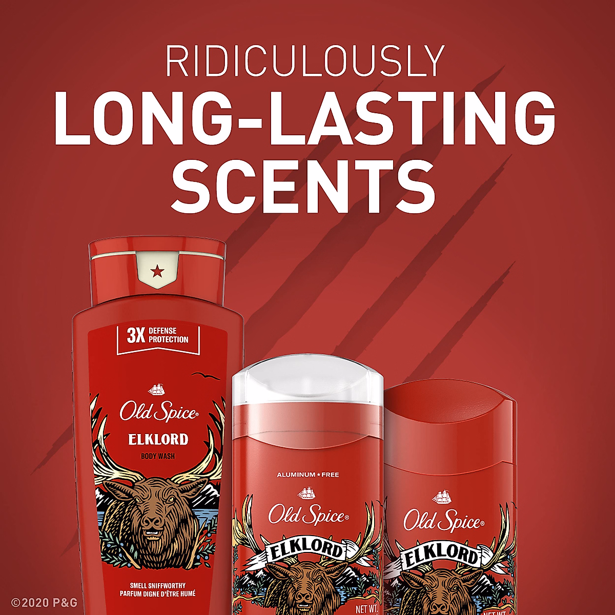 Old Spice Aluminum Free Deodorant for Men, ElkLord, 48 Hr. Protection, 3.0oz (Pack of 3)