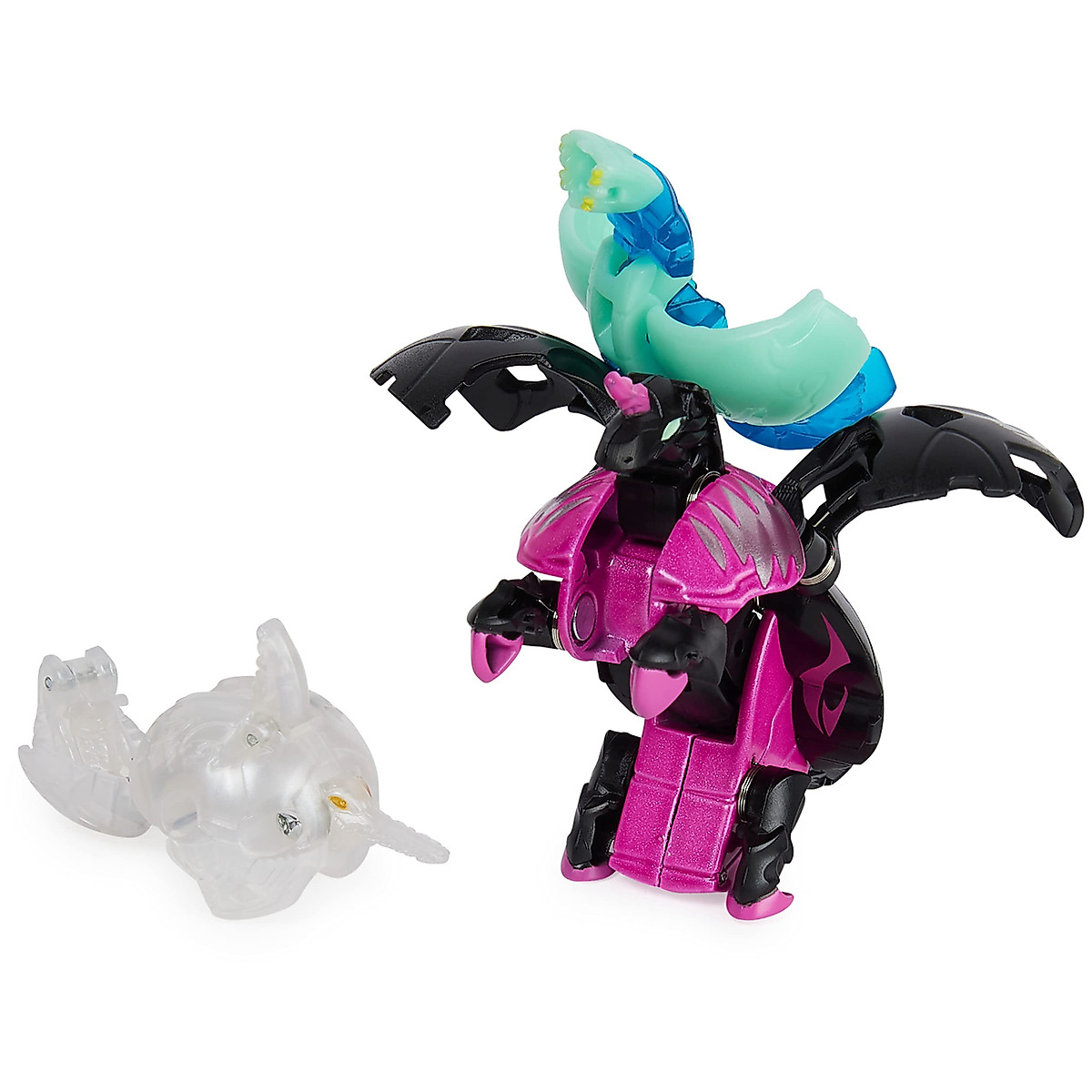 Bakugan Evolutions, Wrath with Nano Clutch and Echo Platinum Power Up Pack, True Metal Bakugan Action Figure, 2 Nanogan, 2 Bakucore, 2 Ability Cards, Kids Toys for Boys and Girls, Ages 6 and Up