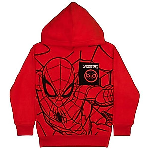 Marvel Spider-Man Graphic 2-Piece Set - Boys Fleece Pullover Hoodie & Jogger Pants 2-Pack Bundle Set for Kids and Toddlers (Size 10/12, Red)