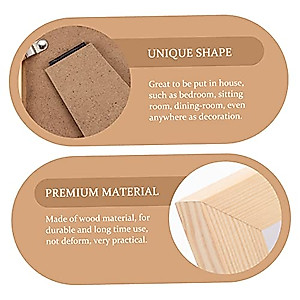 HOMSFOU 6pcs photo frame wood table decor tablescape decor natural wood frame picture frames stand photo display frame 5x7 picture frame Photo Holder Frame for Picture Frame for Photo nail