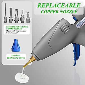 Full Size Hot Glue Gun, MONVICT 120W&80W Glue Guns Dual Temp Large Industry Glue Gun, Corded Detachable Cord Use Stand-Up Base Anti-drip Hot Melt Glue Gun with 12 Glue Sticks for Art DIY Craft Repair