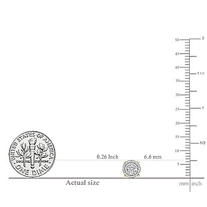 Dazzlingrock Collection 0.40 Carat (ctw) Round White Diamond Cluster Flower Stud Earrings for Her (Color I-J, Clarity I1-I2) in 14K Yellow Gold in Screw Back