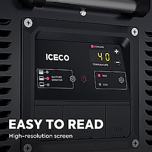 ICECO VL35 ProS 35 Liters Portable Refrigerator, Multi-directional Lid, Dual USB & DC 12/24V, AC 110-240V, Steel Compact Refrigerator Powered by SECOP, 0℉ to 50℉, Home & Car Use [Upgrade]