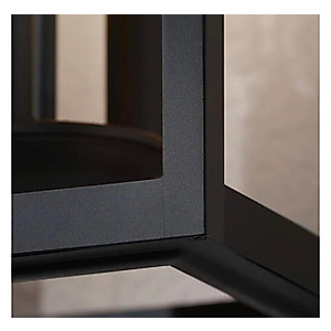 Home Decorators Havenridge 3-Light Matte Black Hardwired Outdoor Wall Lantern Sconce with Clear Glass