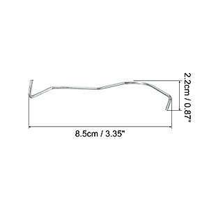 PATIKIL 3.3x0.9 Cage Door Hook, 10Pcs Stainless Steel Durable Singe Wire Water Pipe Latch Hook for Locking and Fixing Rabbit Pig Poultry Cage, Silver