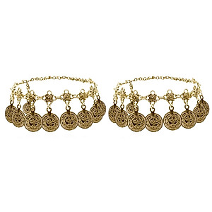 Bienvenu Boho coin sandals Anklet Bracelet, Bohemian Tassel Barefoot Sandals Chain Jewelry Belly Dance Anklet