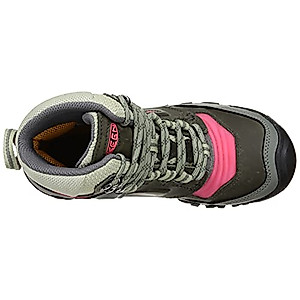 KEEN Women's Ridge Flex Mid Height Waterproof Hiking Boots, Castor Grey/Dubarry, 9