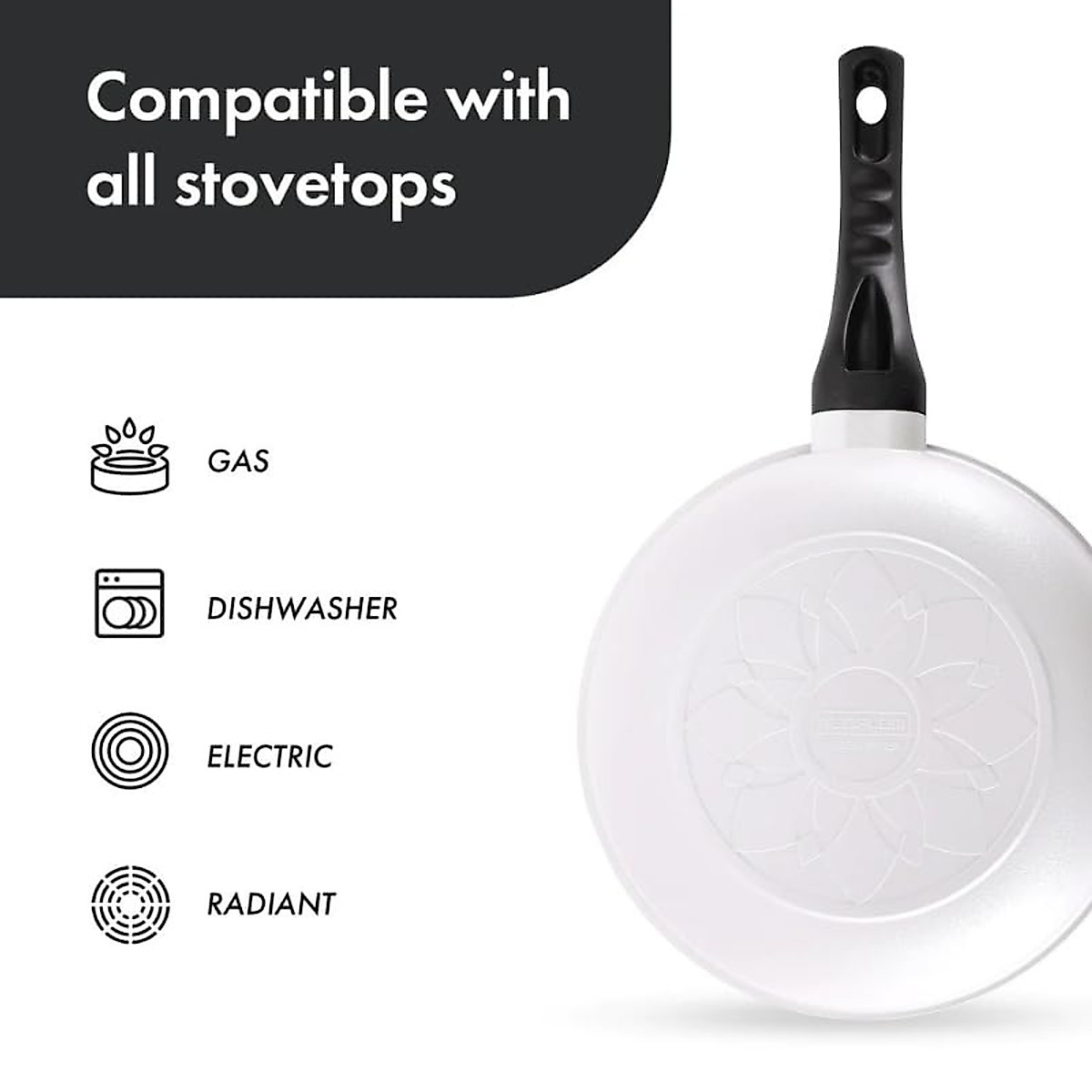 Neoflam Cast Aluminum Nonstick Wok | Easy to Use, Lightweight, Dishwasher Safe | Made in Korea (12", 30cm)