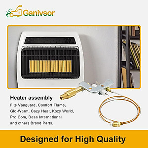 Ganivsor 120630-02 Pilot ODS for Desa Glo-Warm Vent Free Propane Gas Wall Heaters - 2000 Watts Pilot ODS Assembly