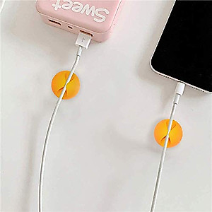 Wire and Cable Clamp Holder, Self-Adhesive Desktop Data Cable Clamp, Multifunctional Round USB Wire Clamp for Home Office and Car, Non-Toxic Material Durable Clamp