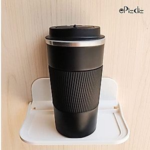 ePizdiz Foldable Plastic Floating Shelf Stick on Wall for Kitchen Bathroom Any Place Extra Storage Needed Wall Mounted Bedside Shelves(2pcs,7inches)