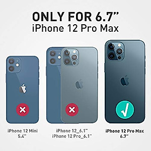 i-Blason Ares Case for iPhone 12 Pro Max 6.7 inch (2020 Release), Dual Layer Rugged Clear Bumper Case with Built-in Screen Protector (Blue)