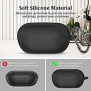 LEFXMOPHY Case Cover Replacement for Kurdene S8 Wireless Earbuds, Black Silicone Protective Skin Sleeve (Not for S8 Pro)