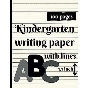 Kindergarten writing paper with lines: Primary Composition Notebook / handwriting practice paper with dotted lines / 8.5"x11"/ 100 pages/ 50 sheets