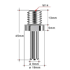 5/8-11 to 3/8 Round Drill Arbor Adapter for Core Drill Bit/Backer Pad 2PCS