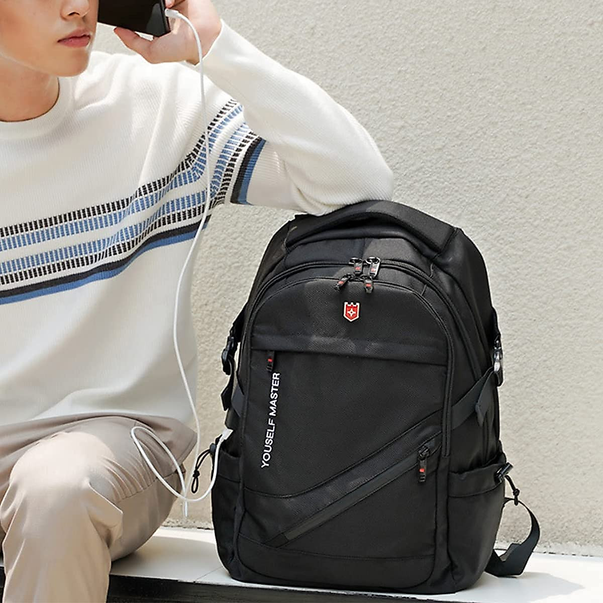 King'sGuard Laptop Backpack,Business Water Resistant Laptop bag Backpack with USB Charging Port Gift for Men Fits 16 inch Laptop (16inch)