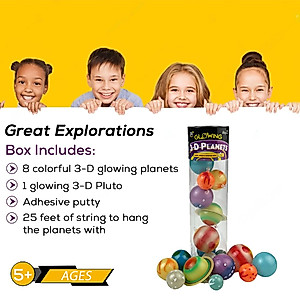 Great Explorations | 3D Glow in the Dark Planets in a Tube, Ages 5 and Up