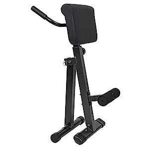 BalanceFrom Adjustable Roman Chair AB Back Hyperextension Bench with Handle, 300-Pound Capacity Black