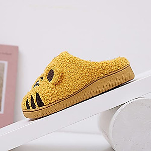 Fengwill Kids Boys Girls Animal Slippers Tiger Clog Slipper Anti-Slip Indoor Home Shoes (10-11 Little Kid, Yellow, numeric_10)