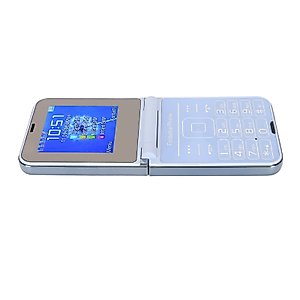 2.6in Senior Cellphone, Flip Phone with Dual Screen Display, Big Buttons and Digits, One Key Quick Dial, Clear and Sound, HD Camera, Built in LED Flashlight for Elderly (Blue)
