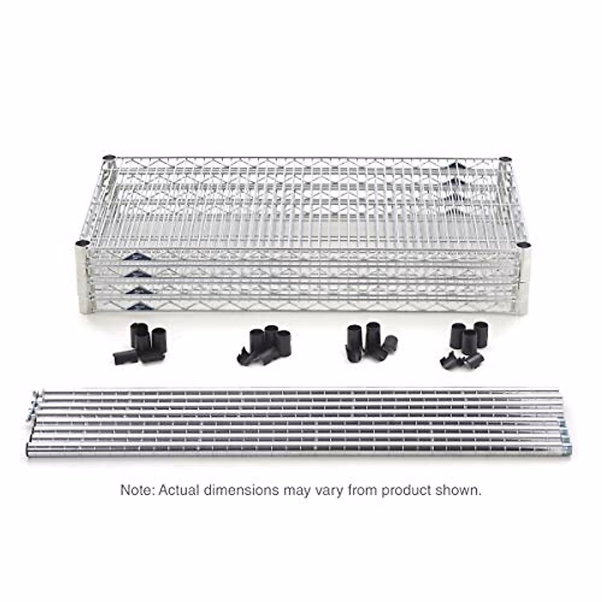 Metro EZ1860NC-4 Super Erecta Industrial Wire Shelving 4-Shelf Convenience Pak, Chrome, 18" x 60" x 74.5"