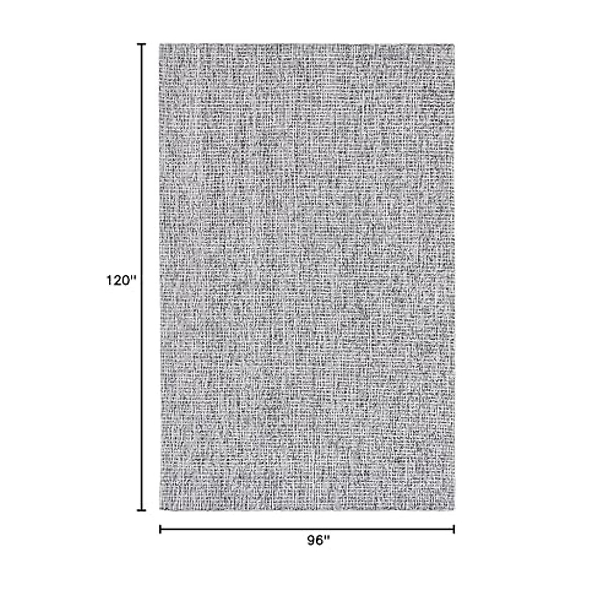 SAFAVIEH Abstract Collection Area Rug - 8' x 10', Black & Ivory, Handmade Wool, Ideal for High Traffic Areas in Living Room, Bedroom (ABT468Z)