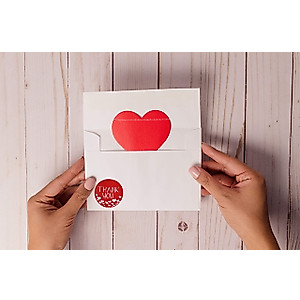 Royal Green Thank You Label Sticker Roll 1.5 Round Sealing Stickers for Letters, Greeting Cards, Thanks You Notes in Red 38mm - 600 Pack