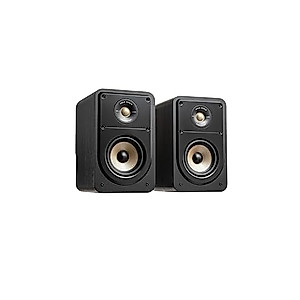 Polk Signature Elite ES15 Bookshelf Speaker - Hi-Res Audio Certified, Dolby Atmos & DTS:X Compatible, 1" Tweeter & 5.25" Woofer, Power Port Technology for Effortless Bass (Pair, Stunning Black)