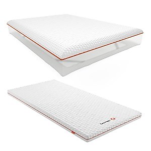 Dormeo Twin Mattress Topper and Premium Waterproof Mattress Protector Bundle