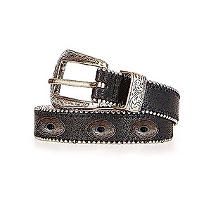 Kesvila 10 Pcs Turquoise Oval Leather Buckle Turquoise Metal Buckle Conchos Button Rivet Decorative Buckle Bag Decorative Buckles Leather Decorative Buckle for DIY Craft (Black)