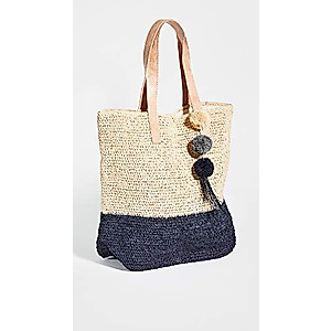 Mar Y Sol Women's Montauk Tote, Navy, Tan, One Size