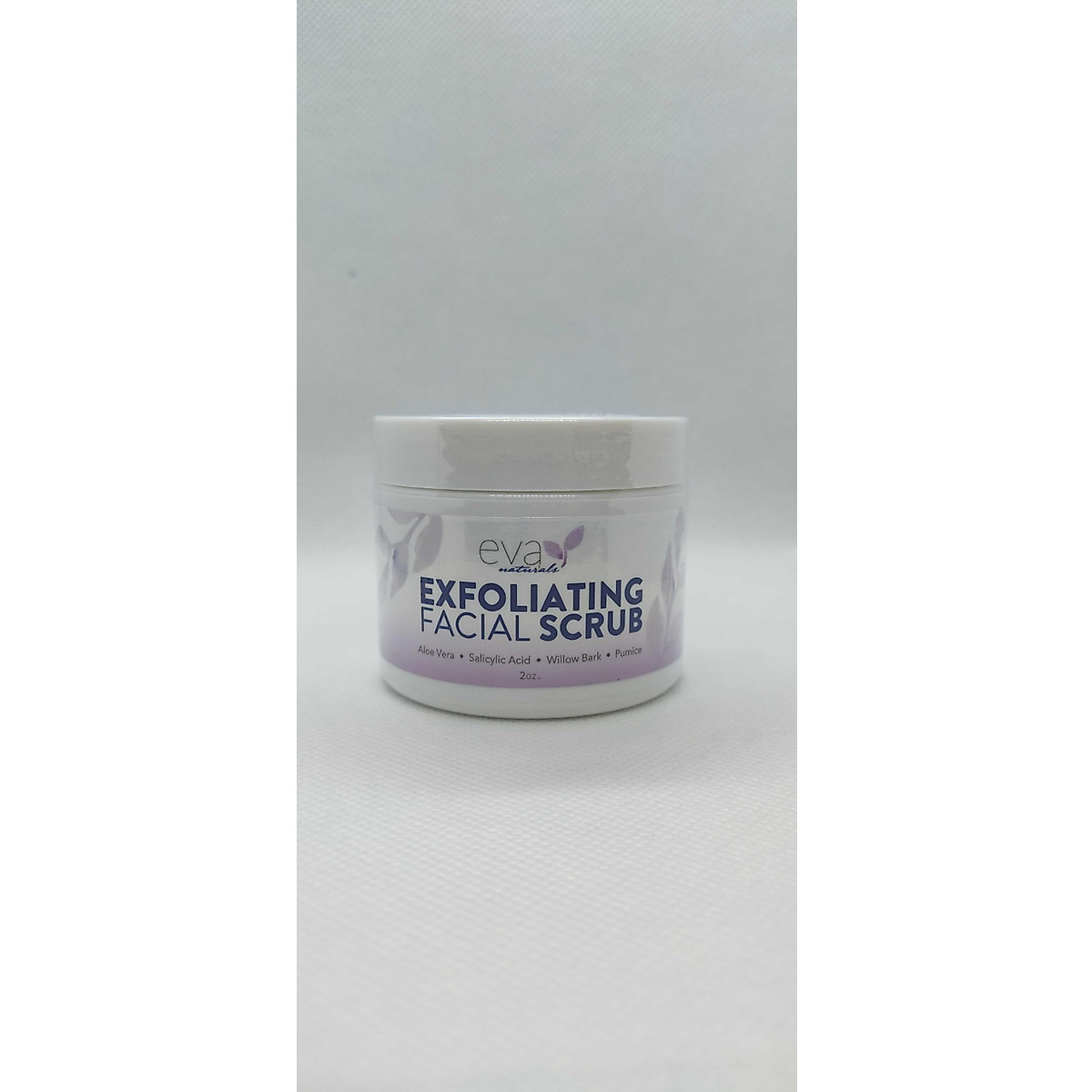 Eva Naturals Microdermabrasion Face Exfoliator and Facial Scrub - Exfoliating Facial Cleanser With Aloe, Willow Bark, Salicylic Acid - Face Wash (2 oz)