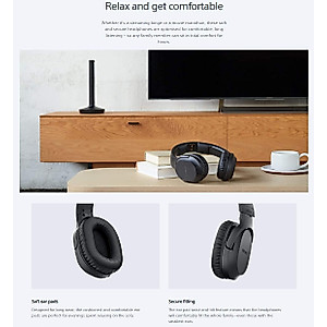 Sony Wireless RF Home Theater TV Headphones with Transmitter - 150-ft Wireless Range, Up to 20 Hours of Play Time (Black) & Zonoz Microfiber Cleaning Cloth Bundle