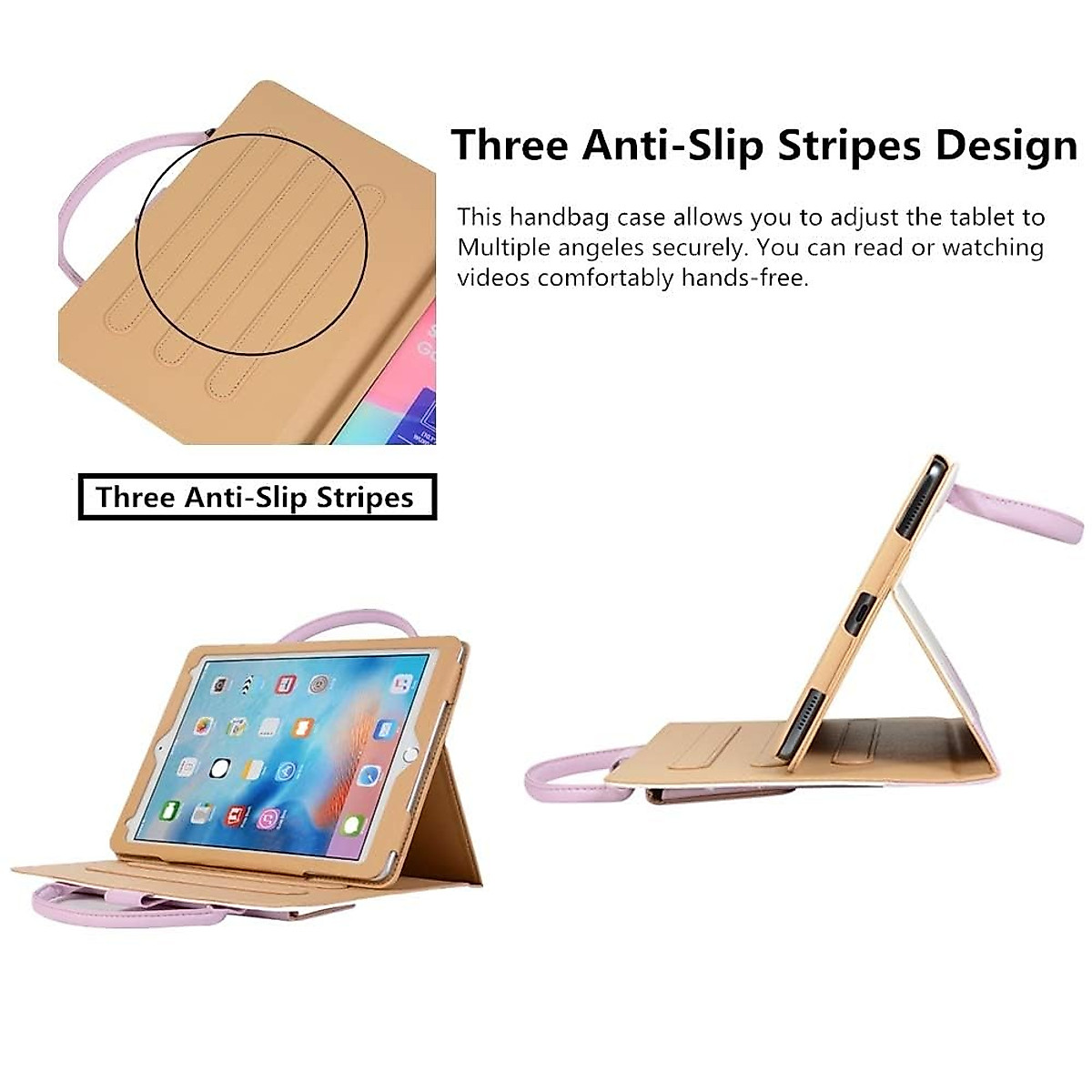 Albc Cute Case for iPad Mini 5 2019 / 5th Generation Mini / iPad Mini 4 / 3 / 2 / 1 - Smart Slim Handbag Leather Stand Cover with Auto Wake/Sleep Feature,Pink