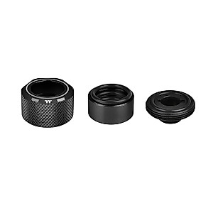 Thermaltake Pacific Black 4 Build-In O-Rings C-Pro G1/4 PETG 16mm OD Compression Fitting 6 Pack CL-W214-CU00BL-B