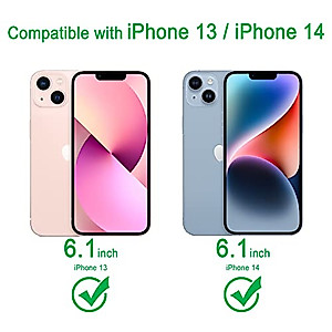 JJGoo Compatible with iPhone 14 Case, Bling Sparkle Soft TPU Anti-Scratch Shockproof Protective Phone Bumper, Women Girls Cute Slim Sparkly Phone Case for iPhone 14, Clear Glitter