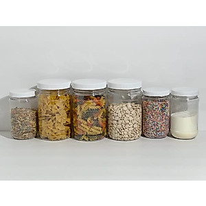 Smart Solutions Clear Plastic Mason Jars (18 oz 24 pack) | With Screw-On Airtight Lids | Refillable | No BPA | Perfect for Crafts, Herbs, Slime, Food & Liquids | Made in USA