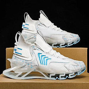 Womens Sneakers Trail Running Shoes for Women Athletic Women's Fashion Tennis Blade Blue Size 7 US Sport Walking Casual Shoe