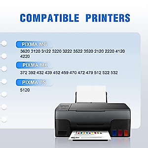 PG 240 240XL 241XL Combo Pack Remanufactured Ink Cartridge Replacement for Canon Pixma MG3620 TS5120 MG2120 MG3520 MX452 MX512 MX532 MX472 Printer (1×240XL Black, 1×241XL Color, 2 Pack)