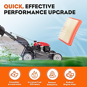 HIPA 17211-Z8B-901 Air Filter for Honda HRR2169VKA Harmony II HRR216 HRR216VKA HRR216PKA HRR2169PKA GCV160LAO GCV190LA Walk-Behind Lawn Mower (2 Pack)