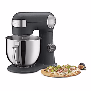 Cuisinart SMD-50GPH Precision Pro 5.5-Quart Digital Stand Mixer with 12-Speeds, 3 Preprogrammed Food Prep Settings, Mixing Bowl, Whisk, Flat Mixing Paddle, Dough Hook, and Splash Guard, Graphite