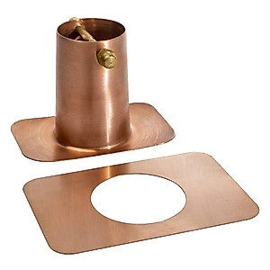 Monarch Rain Chains 20040 Pure Copper Brass Bolt Gutter Adapter for Rain Chain Installation, Standard
