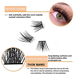 Lash Clusters Diy Eyelash Extensions: 100pcs Lash Extension Clusters D Curl Mix 10-16mm, Natural Thin Band & Soft, DIY Eyelashes Extension at Home