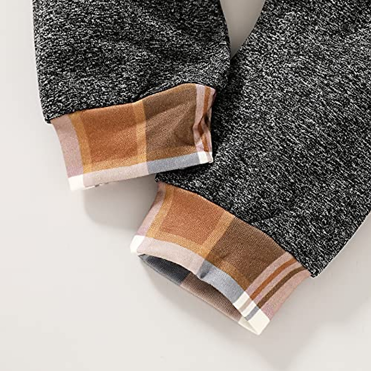 KONIGHT Kids Toddler Infant Baby Boys Girls Winter Outfit Christmas Plaid Hoodie Sweatshirt Jackets Shirt+Pants Xmas Clothes